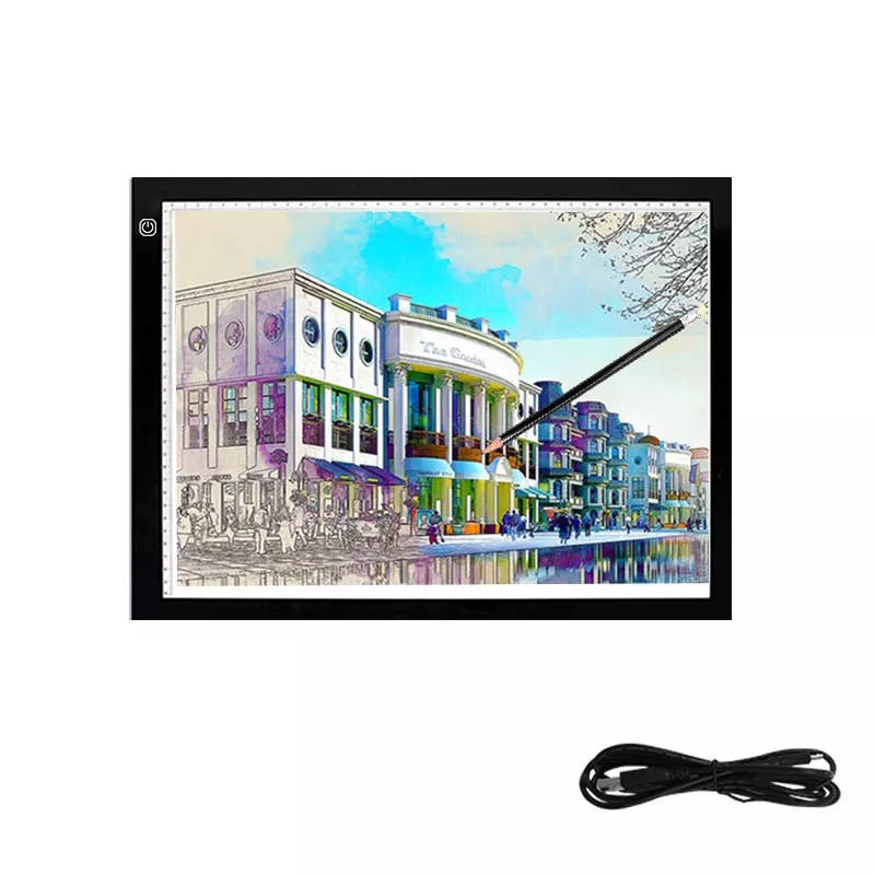 INF Planche à dessin LED avec échelle A3