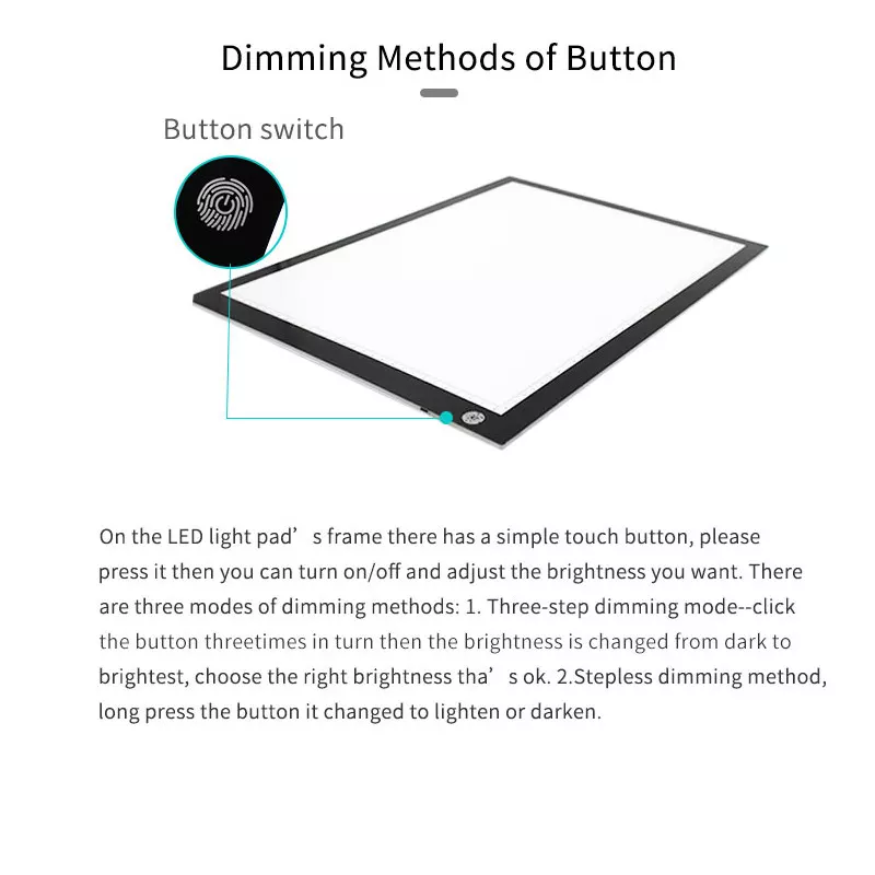 INF Planche à dessin LED avec échelle A3
