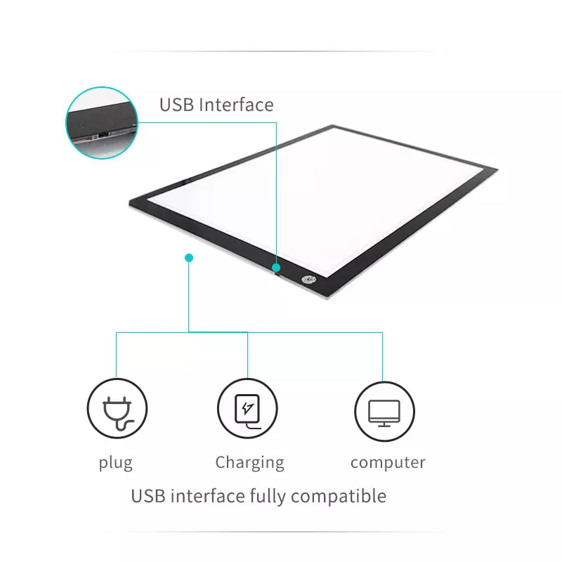 INF Planche à dessin LED avec échelle A3