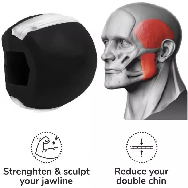 Exerciseur de mâchoire Jawline en silicone Noir