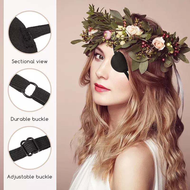 INF Cache-œil avec sangle réglable Noir